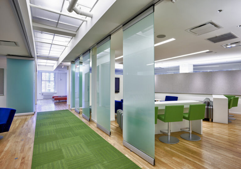 Movable Glass walls, premium sound control up to to 50 STC