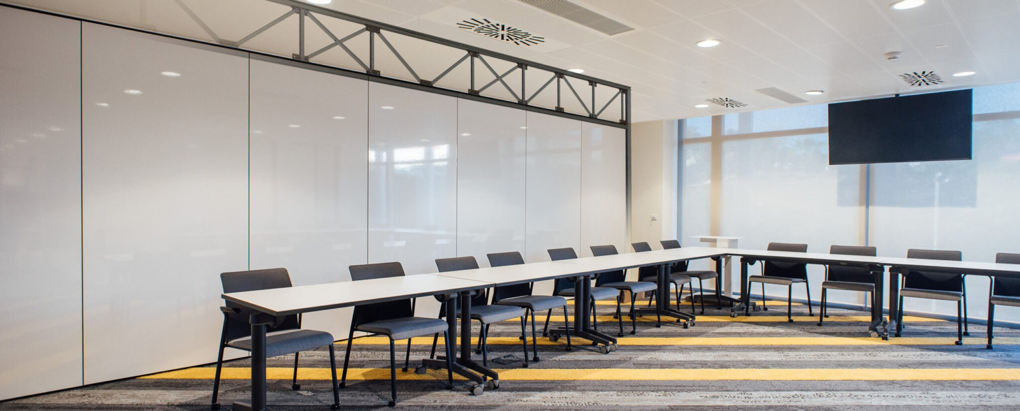 Operable & Glass movable partitions,, premium sound control