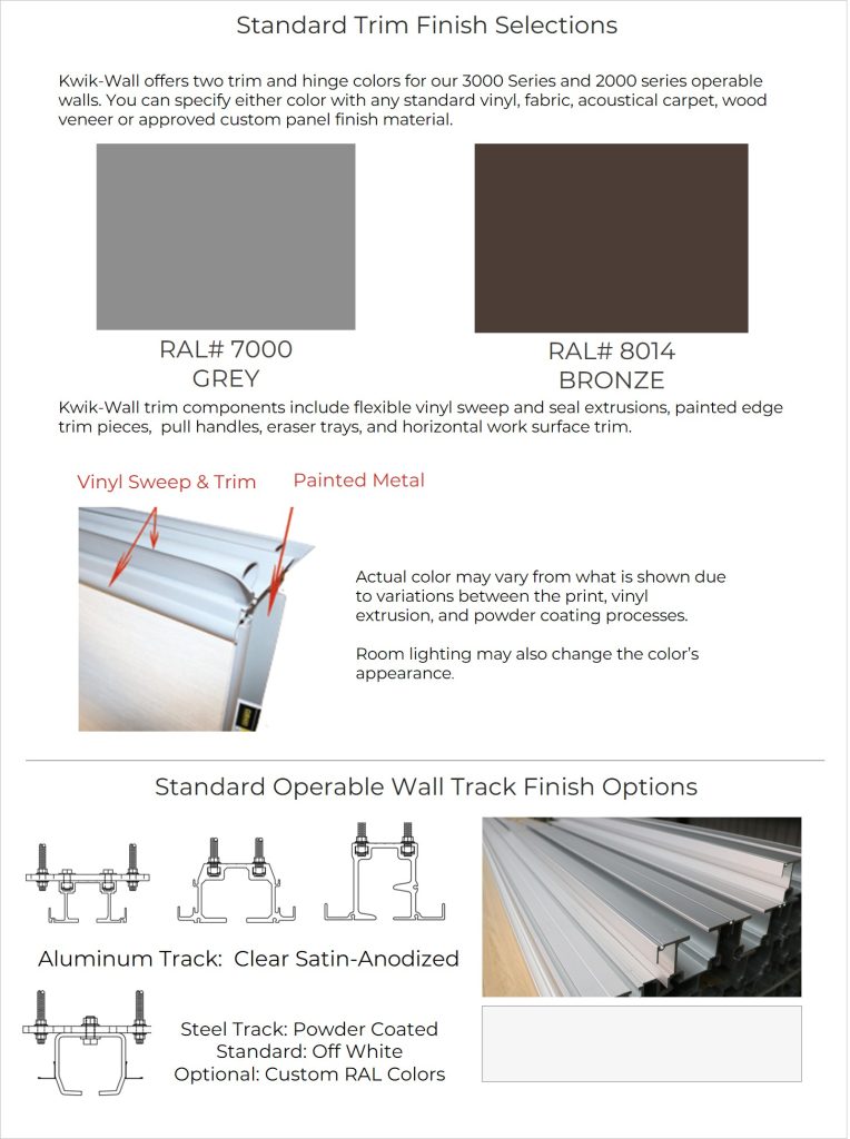 Operable Wall Finishes • Kwik-wall.com