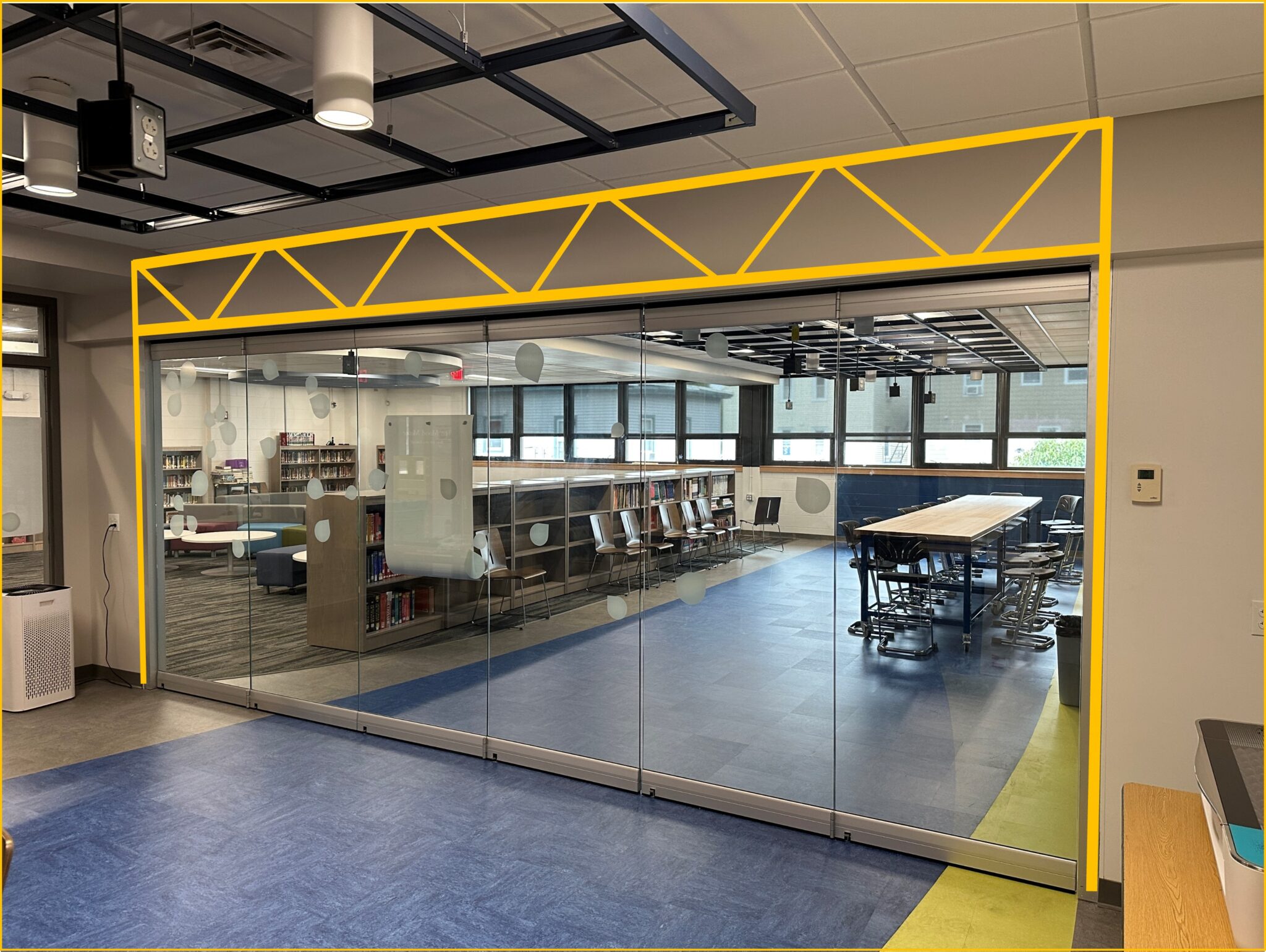 Kwik-Wall's Unispan #1 partition support truss system.