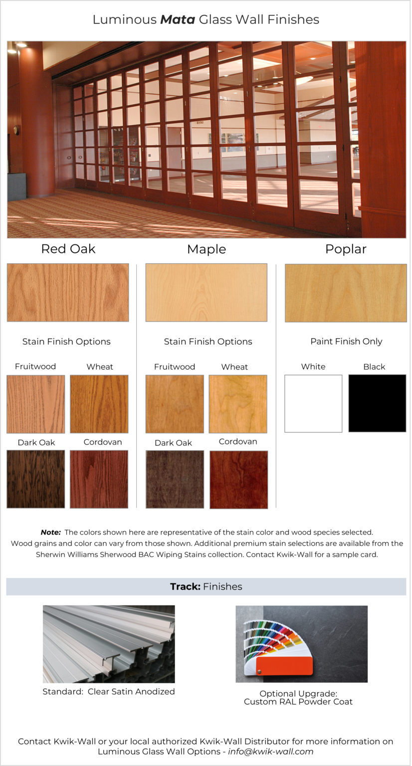 Glass Wall Systems Finishes - kwik-wall.com