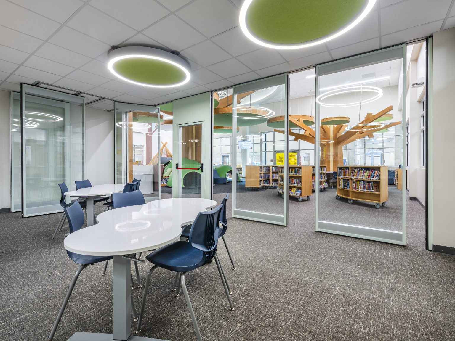 Movable Glass walls, premium sound control up to to 50 STC